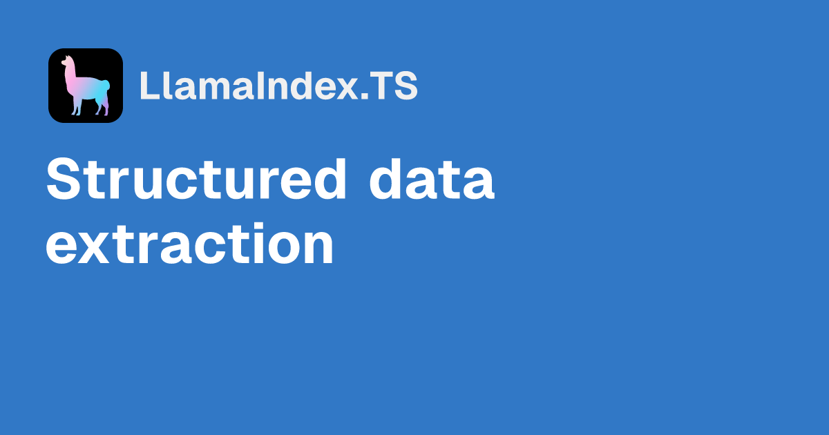 Structured data extraction Structured data extraction